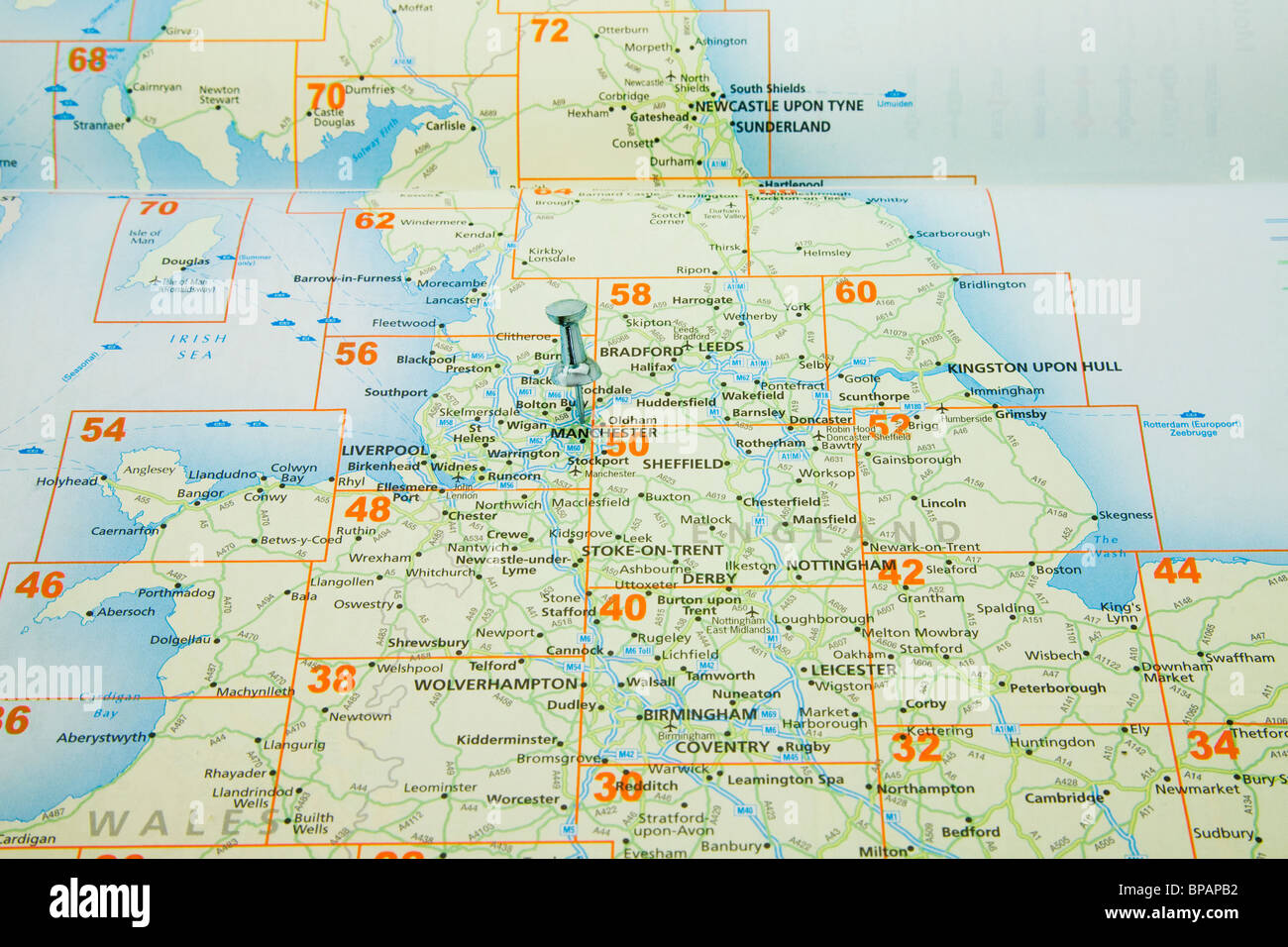 Map of manchester hi-res stock photography and images - Alamy