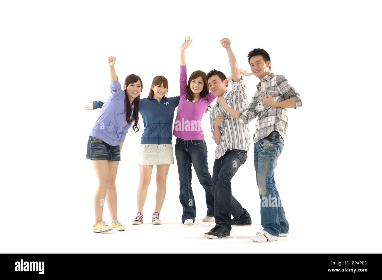 Group of university students having fun together Stock Photo - Alamy