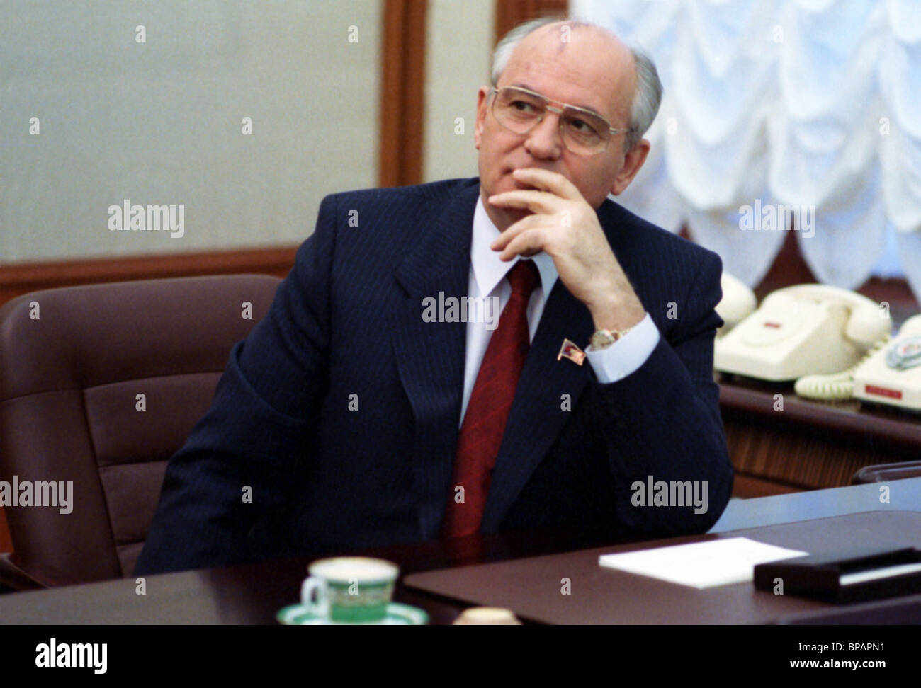 Soviet General Secretary Mikhail Gorbachev High Resolution Stock ...