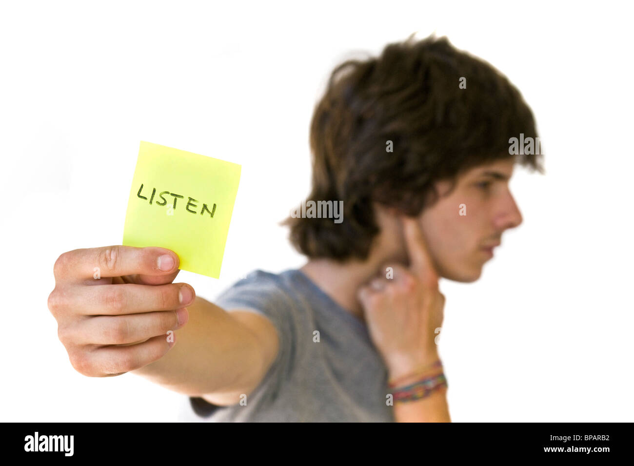 young people, message, listen Stock Photo - Alamy