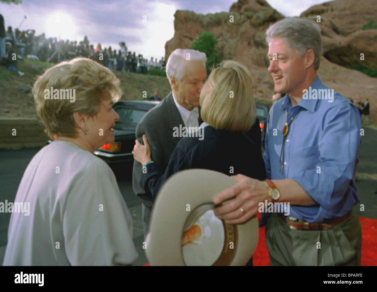 Hillary Clinton Greeting High Resolution Stock Photography and Images ...