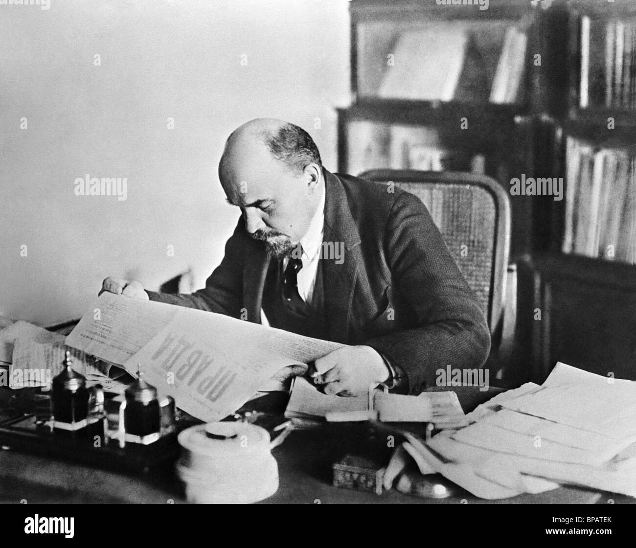 Vladimir Lenin In His Study High Resolution Stock Photography and ...