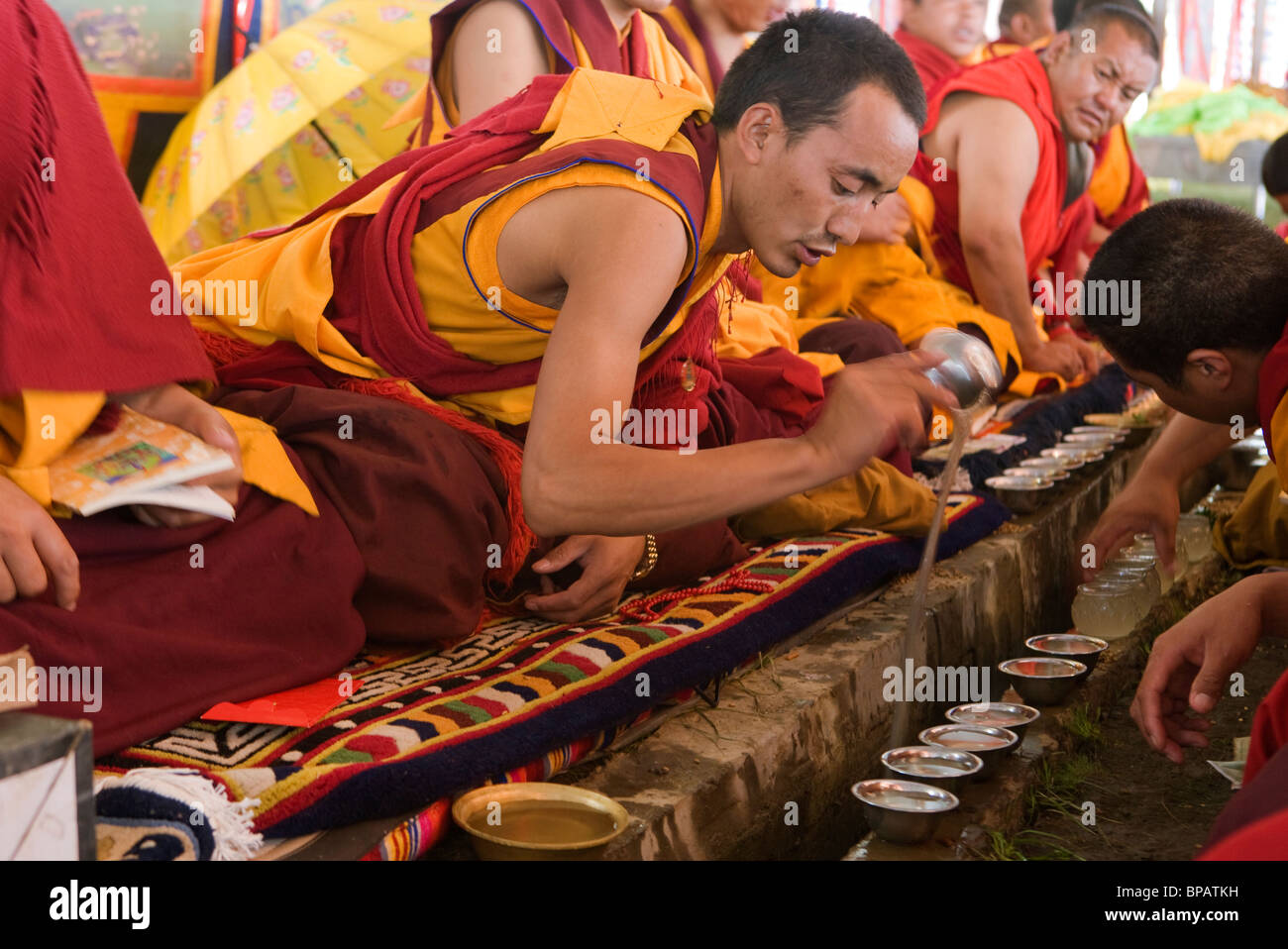 Buddhism Tradition Tibet Water Ceremony Litang Stock Photo - Alamy