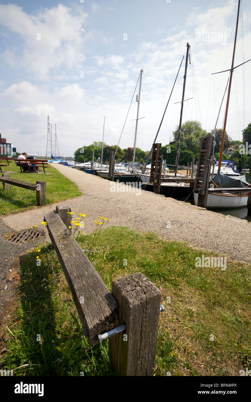 Eling Reach Hampshire UK Tide Mill Marina Quay Totton Southampton ...