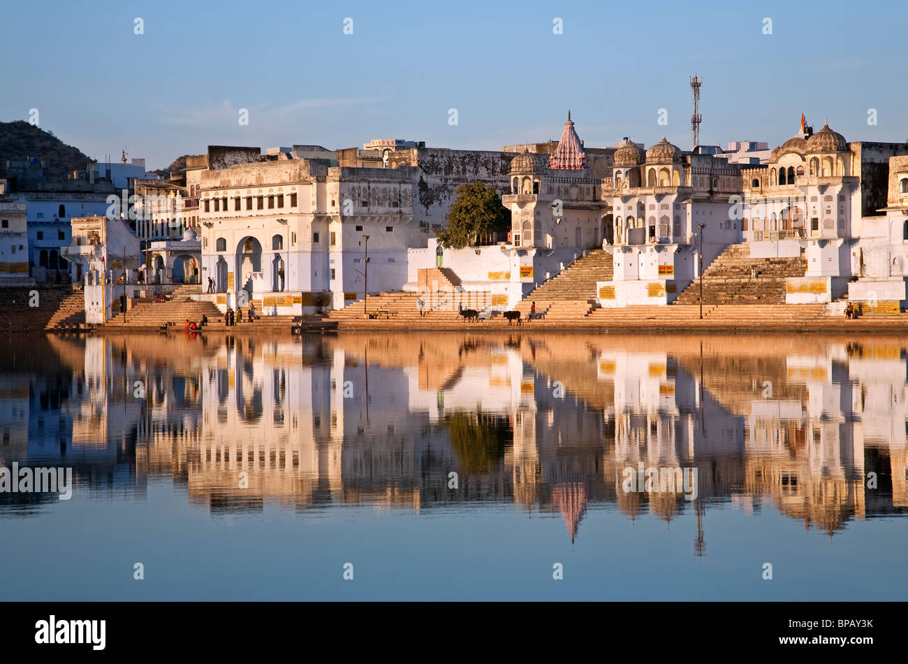 Pushkar Lake ghats. Rajasthan. India Stock Photo - Alamy