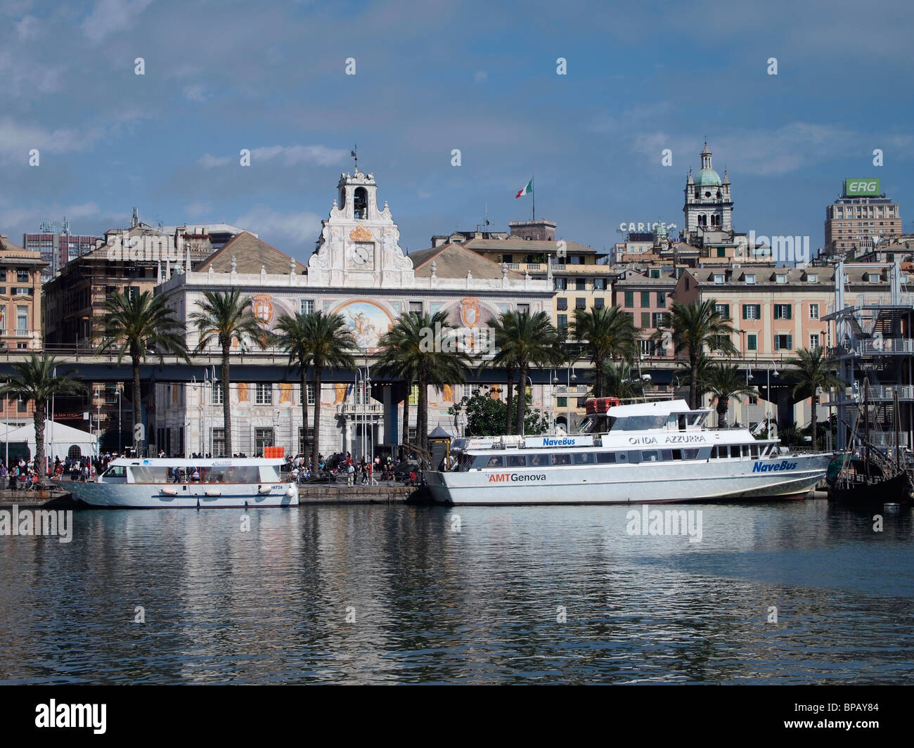 Genoa waterfront - Italy Stock Photo - Alamy