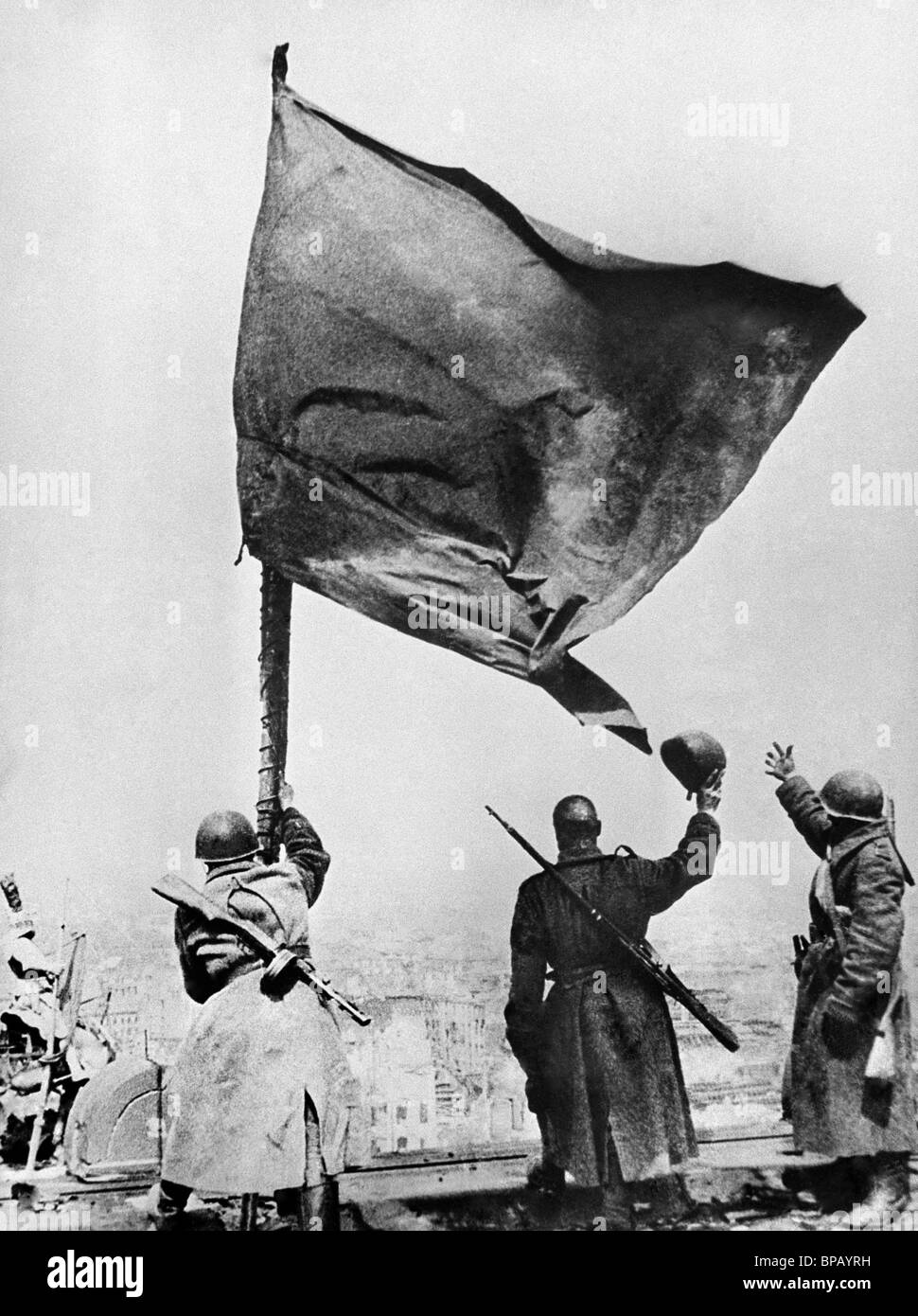 Soviet Flag Berlin 1945 Black and White Stock Photos & Images - Alamy