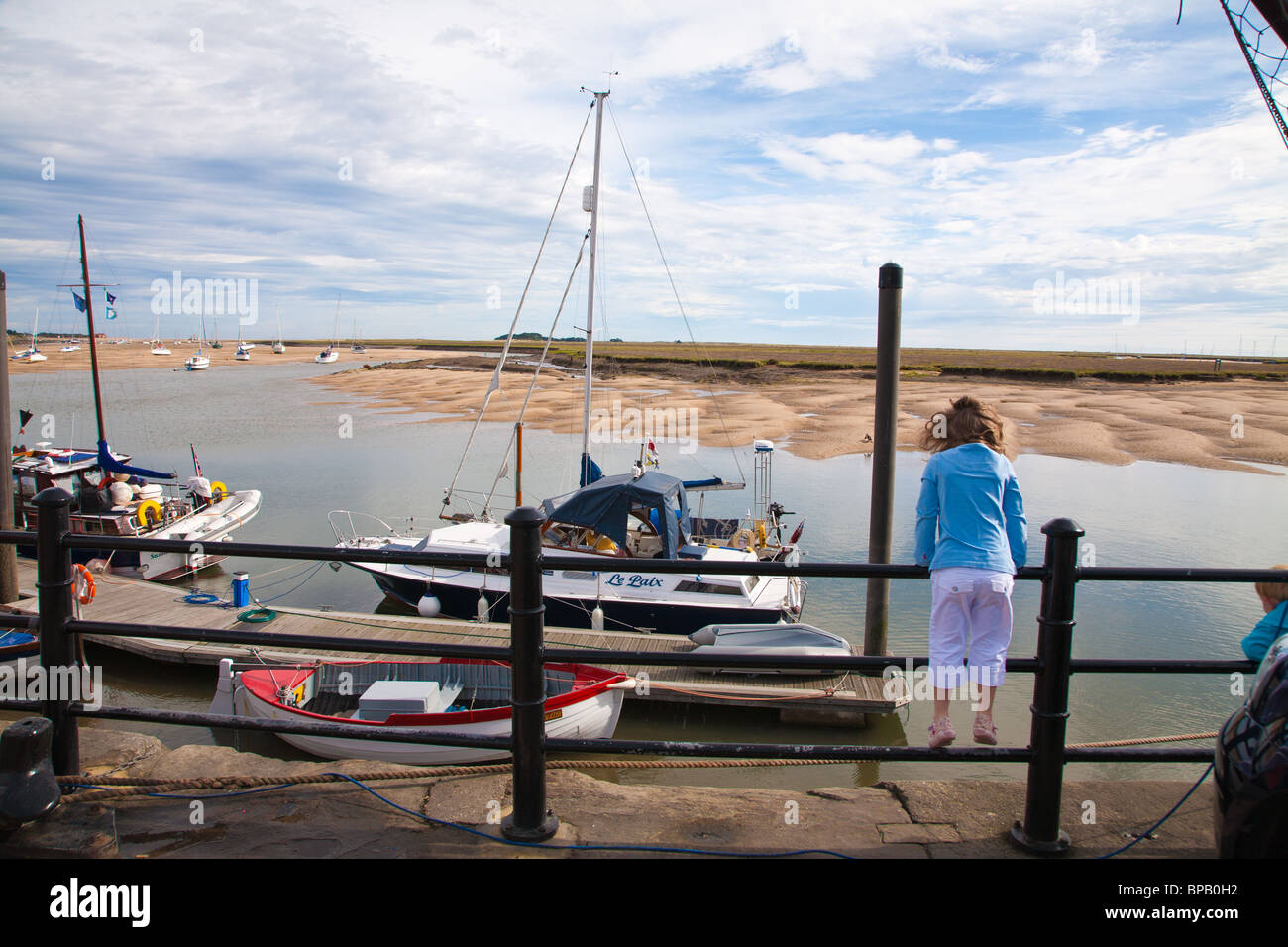 little girl Wells-next-the-Sea quay Stock Photo - Alamy
