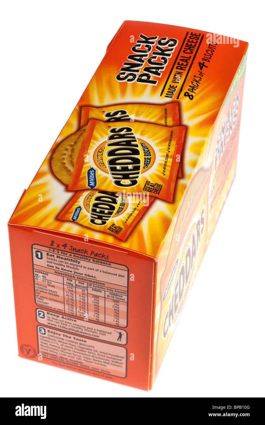 Box of Mcvities baked cheddars cheese biscuits eight packs of four ...