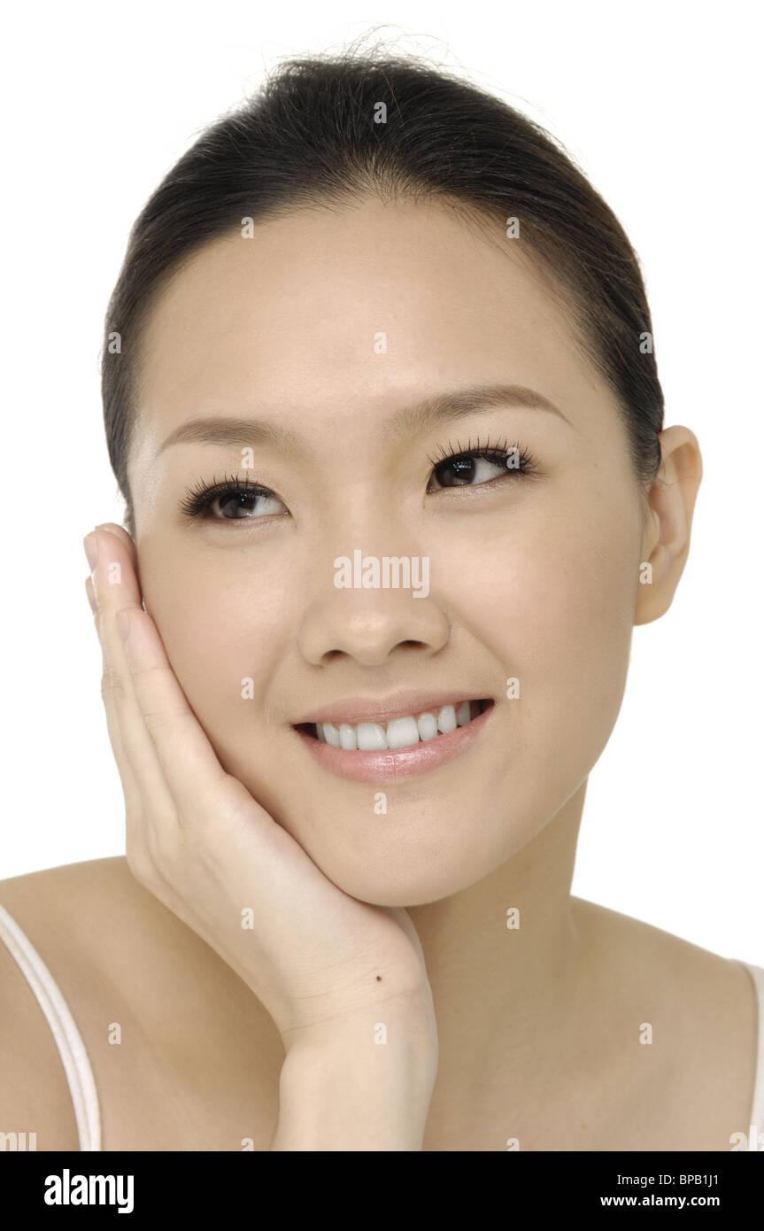 Beautiful Smiling Woman Stock Photo - Alamy