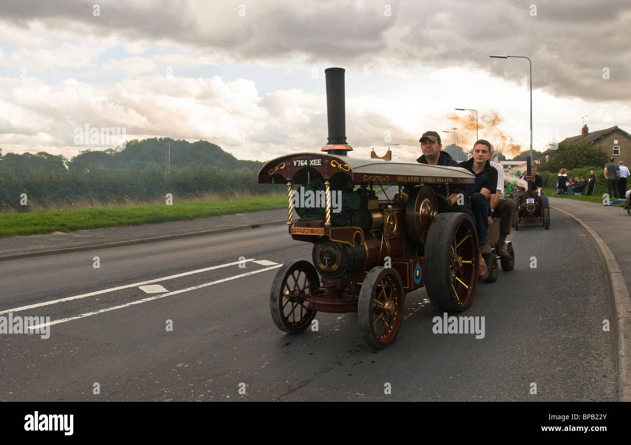 A vintage miniature steam engine parades at the 2009 Driffield Steam ...