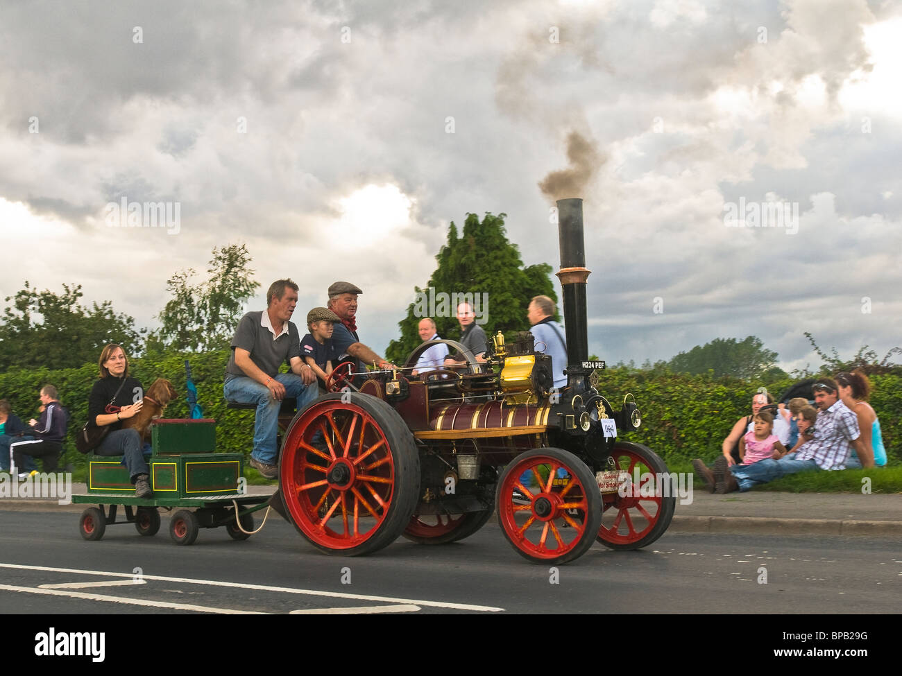 A vintage miniature steam engine parades at the 2009 Driffield Steam ...