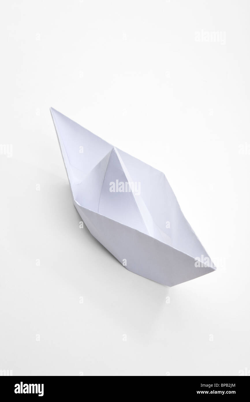 Paper Boat, old toy, close up Stock Photo - Alamy