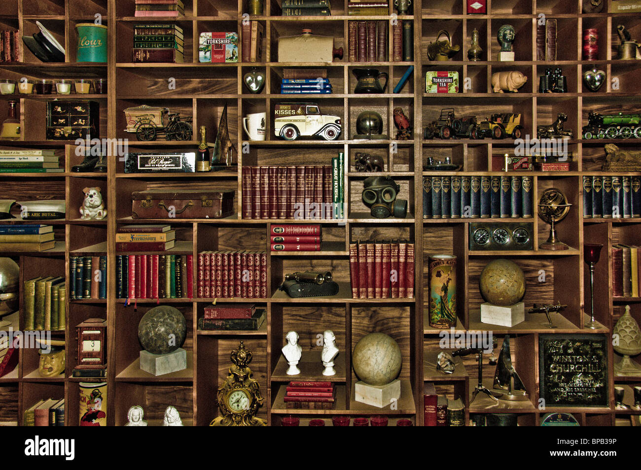 Shelves with paraphernalia Stock Photo - Alamy