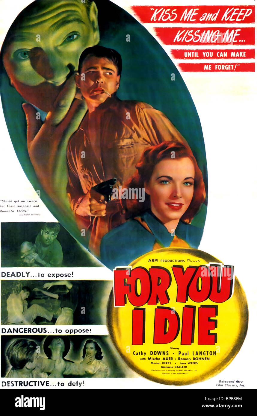 PAUL LANGTON, CATHY DOWNS, FOR YOU I DIE, 1947 Stock Photo - Alamy