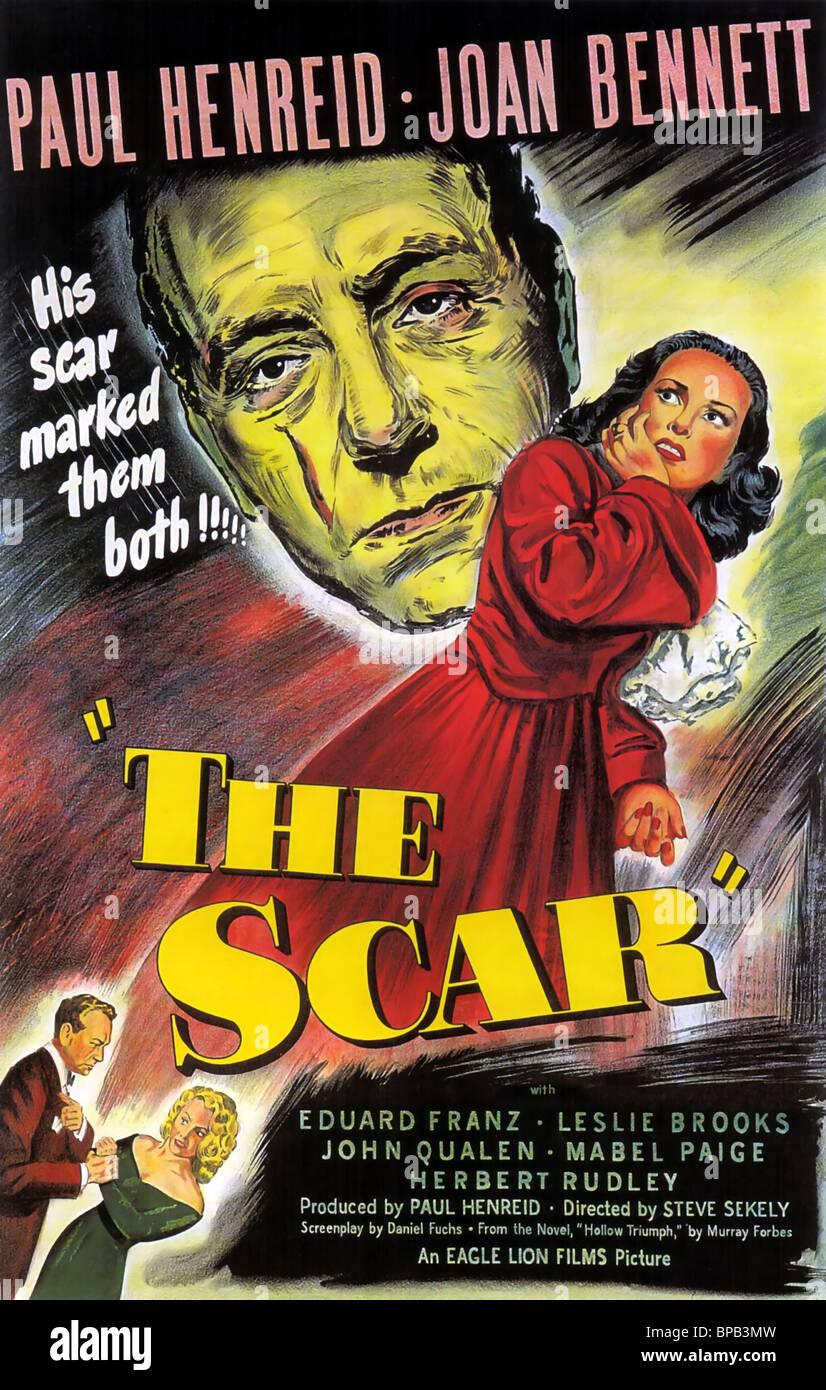 PAUL HENREID, JOAN BENNETT POSTER, THE SCAR, 1948 Stock Photo - Alamy