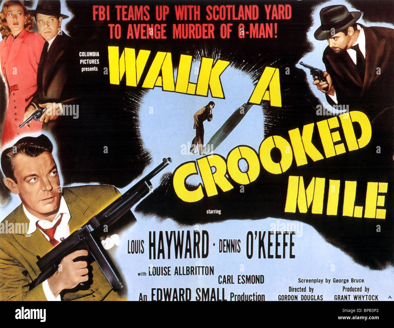 MOVIE POSTER WALK A CROOKED MILE (1948 Stock Photo - Alamy