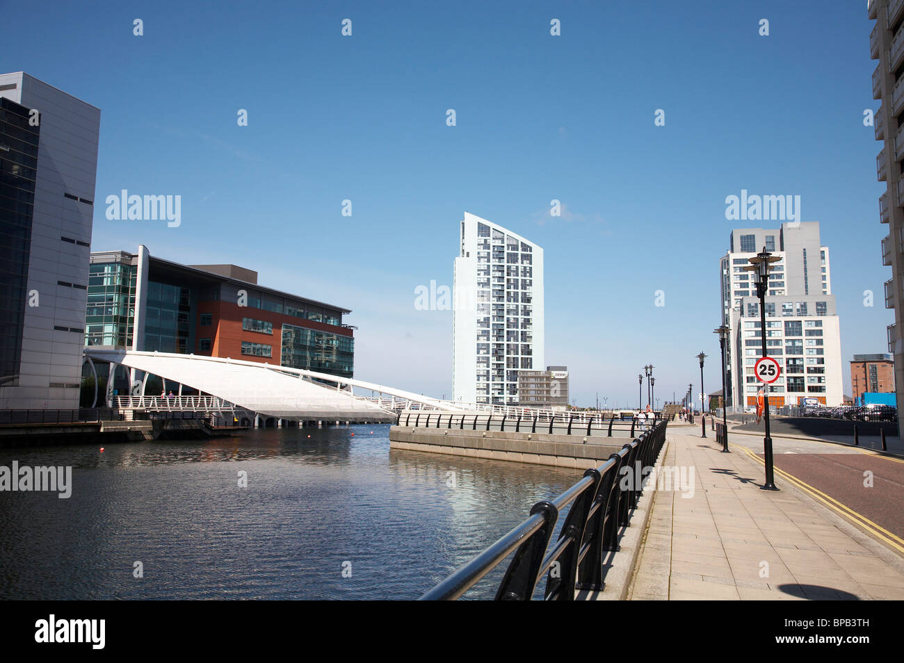 Princes Dock bridge Charity Commision building and Alexandra tower in ...