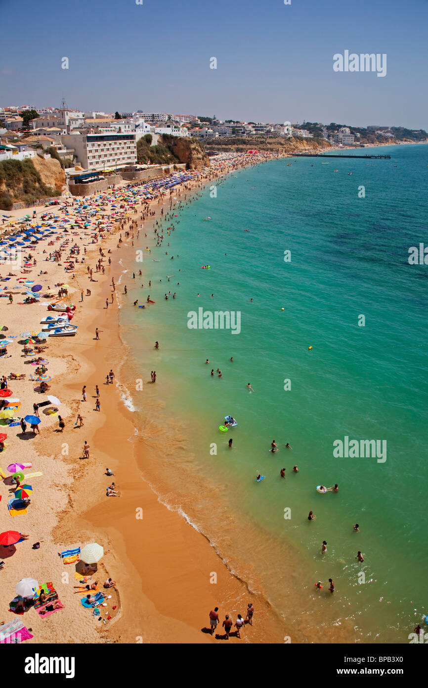 The beach at Albufeira Portugal Stock Photo - Alamy