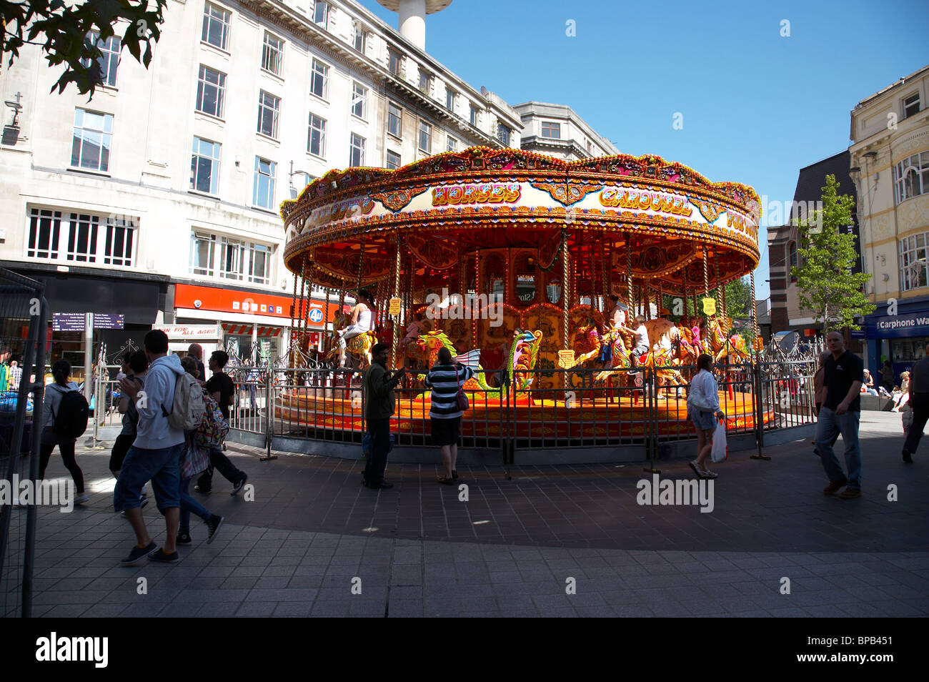 Carousel in Liverpool city centre Stock Photo - Alamy