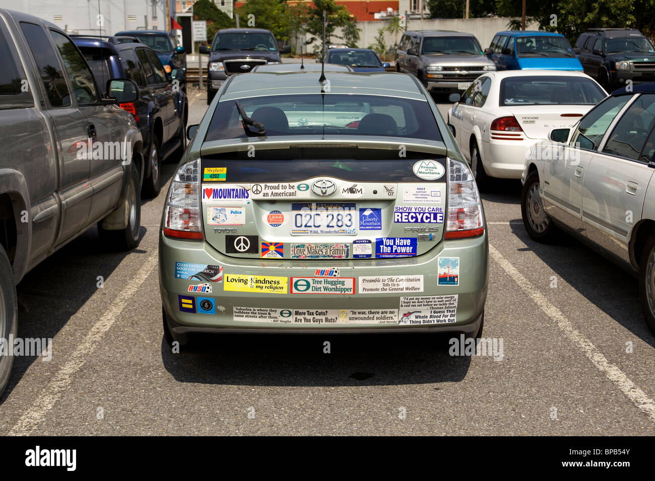 Car with stickers hi-res stock photography and images - Alamy
