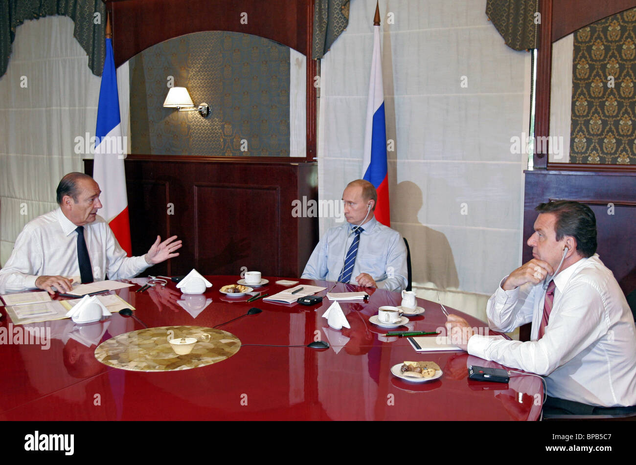 Putin And Chirac And Schroeder High Resolution Stock Photography and ...