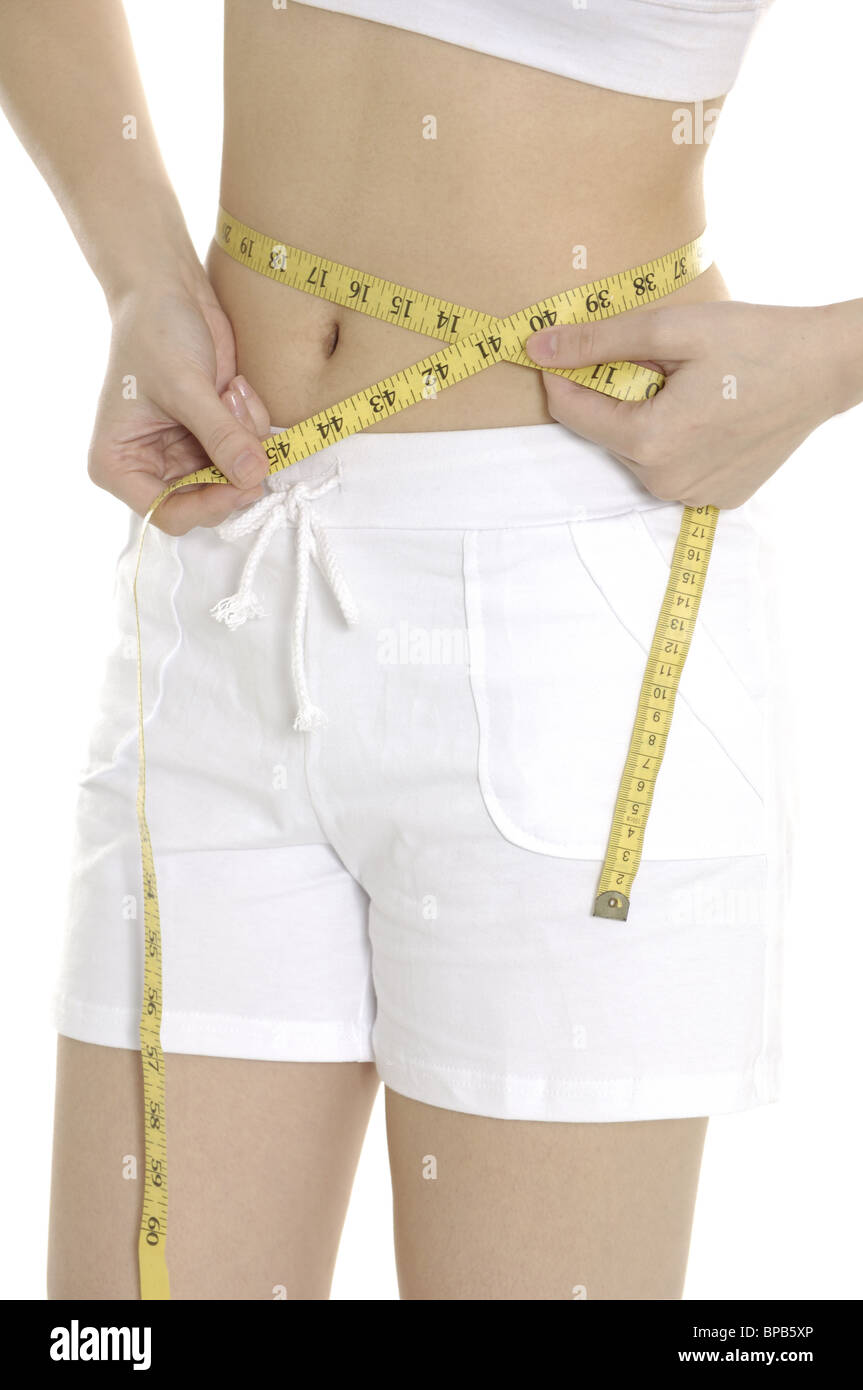 Waist measurement obese woman hi-res stock photography and images - Alamy