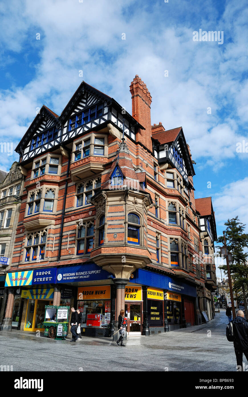 corner of king street and long row Nottingham england uk Stock Photo ...