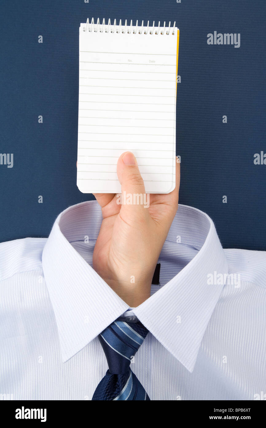 Hand holding a Spiral Notebook, Business Concept Stock Photo - Alamy