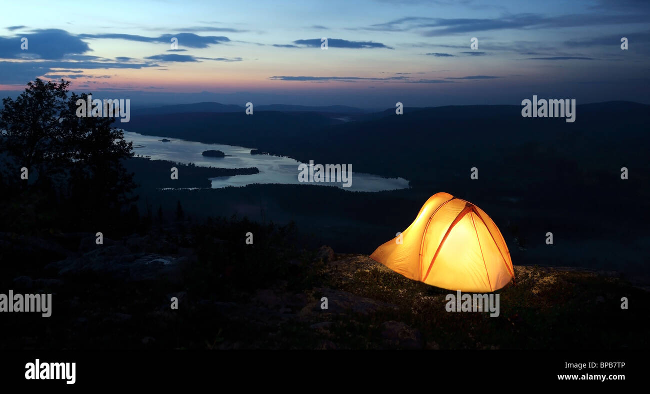 Tent camping night hi-res stock photography and images - Alamy