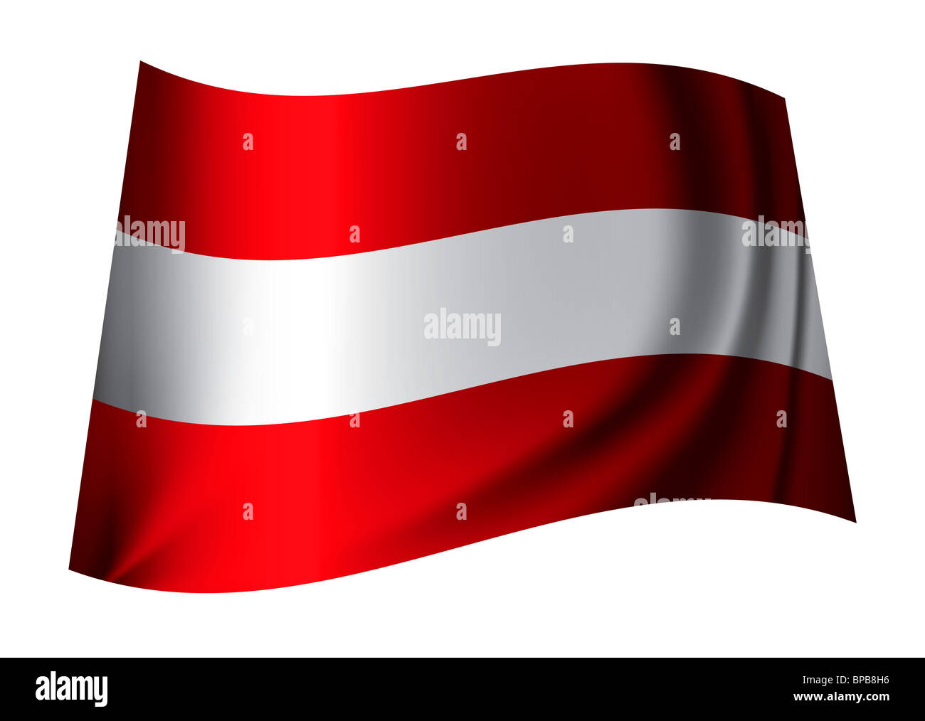 red and white austrian flag flying in the breeze Stock Photo - Alamy