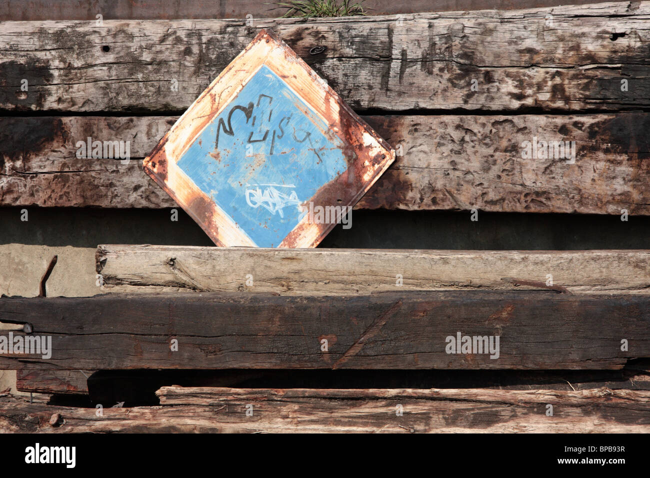 Old train sign, shunting prohibited Stock Photo - Alamy