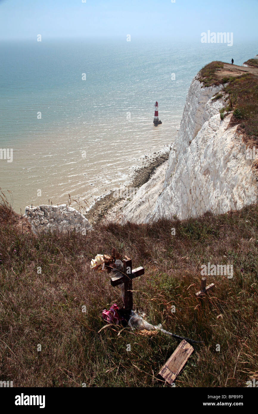 memorial at beachy head Stock Photo - Alamy