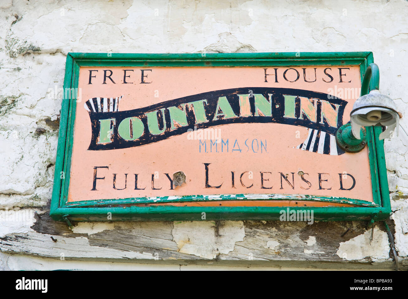 Closed Fountain Inn isolated rural country pub at Troedrhiwgwair ...