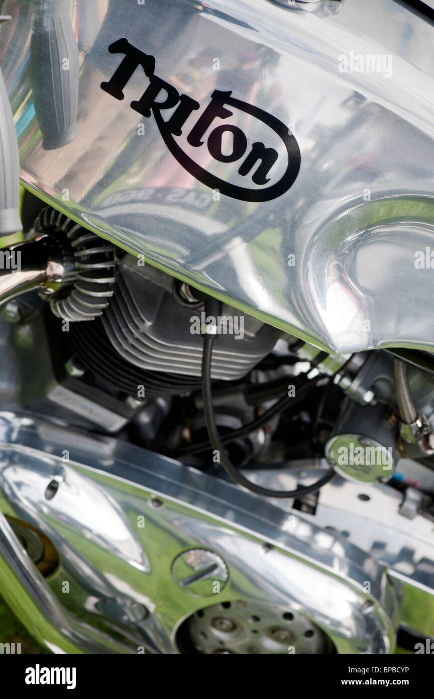 Triton Café racer motorcycle. Triumph/Norton motorbike. Classic British ...
