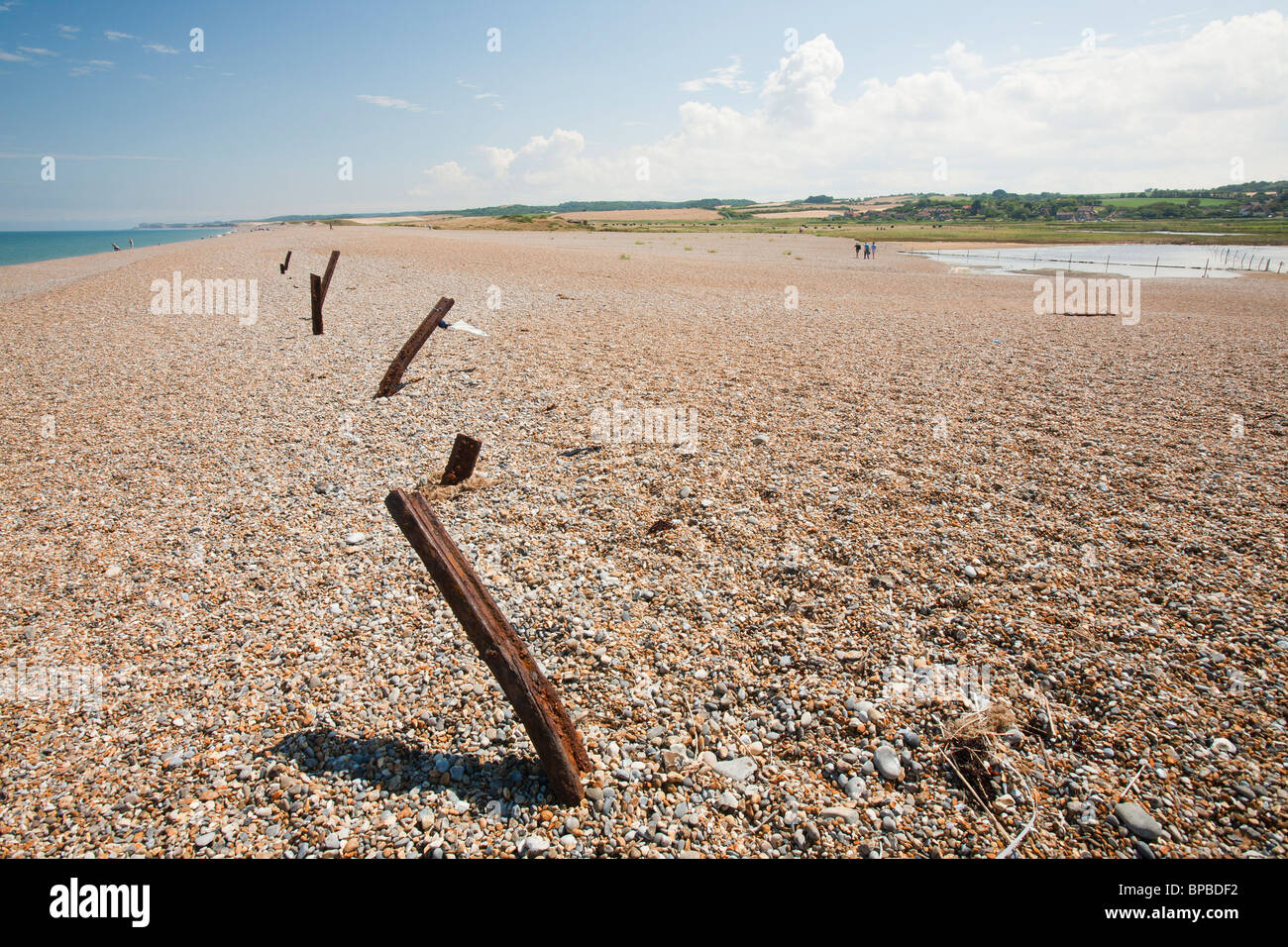 The storm beach at Cley breached by severe storms which will only ...