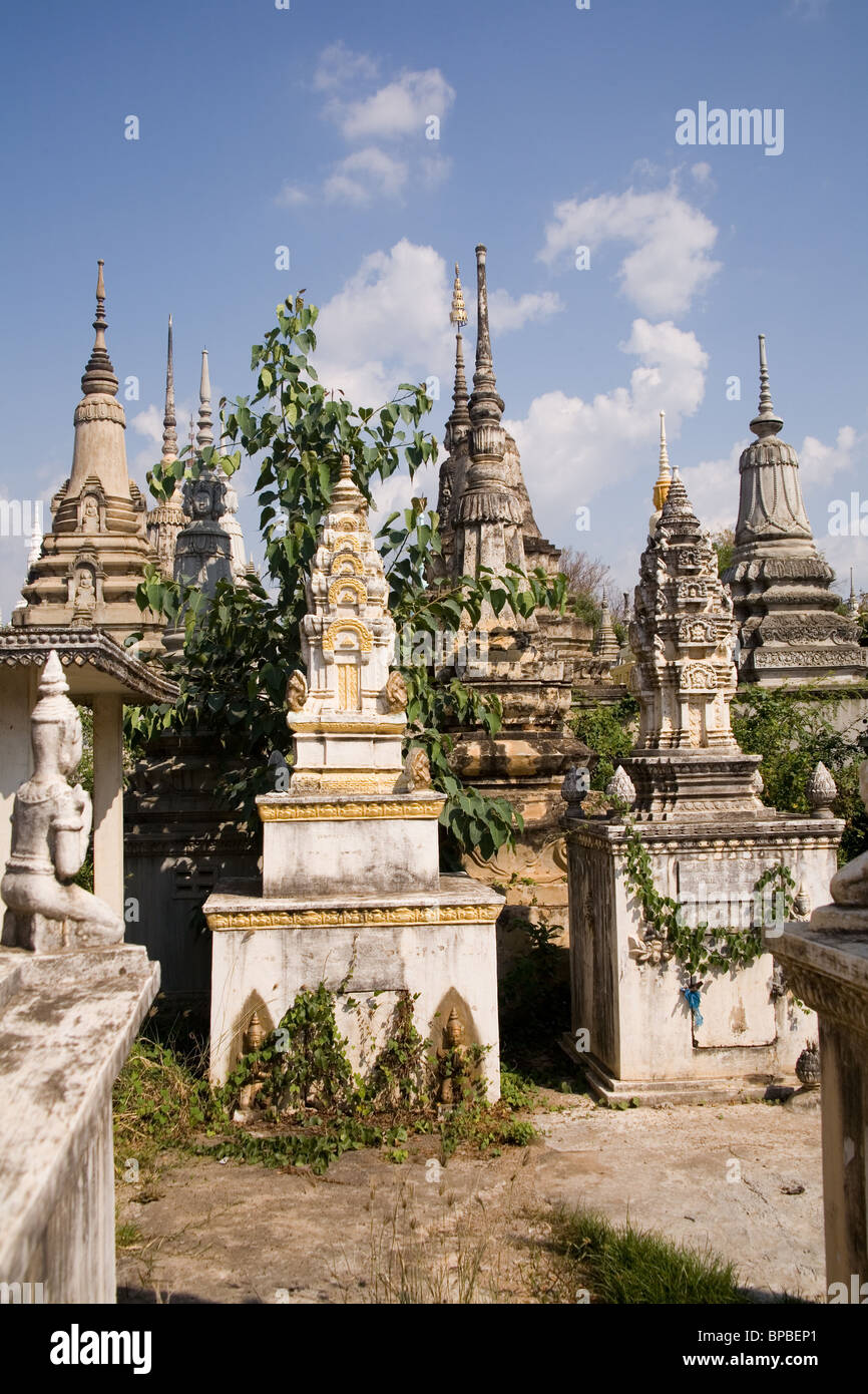 Buddhist graveyard at kampong Cham, Cambodia Stock Photo - Alamy