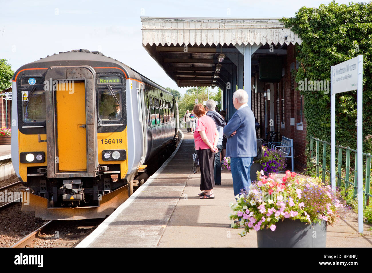 Wroxham railway station on the Bittern Line Norfolk Stock Photo - Alamy