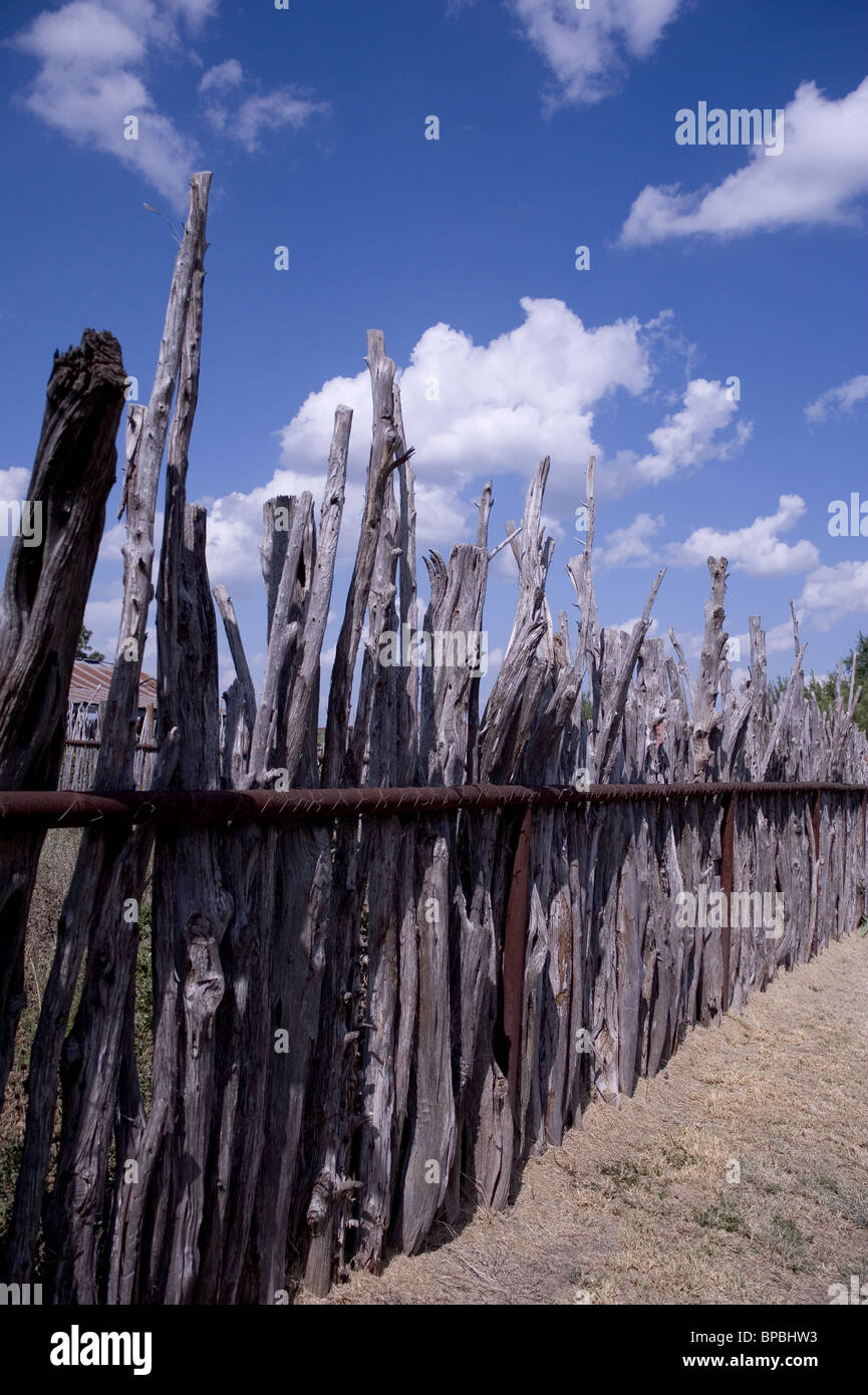 Texas Cedar Fence Line Stock Photo - Alamy