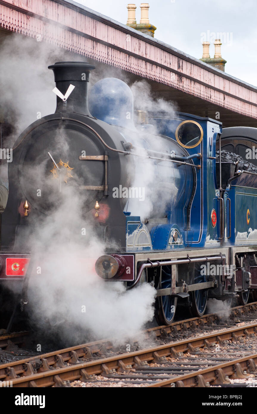 The Caledonian Railway Number 828 at Aviemore station in Scotland Stock ...