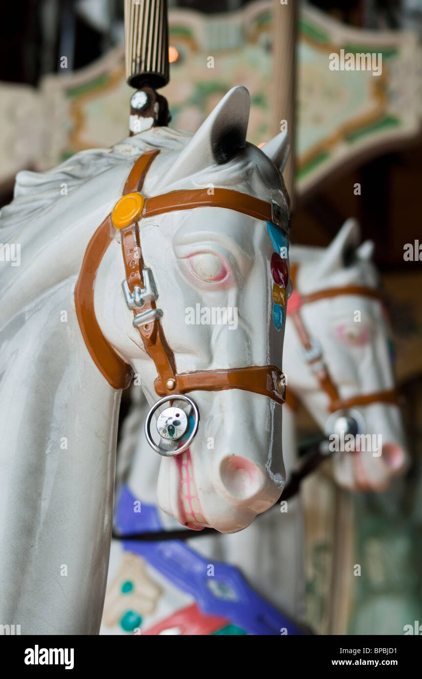 Blackpool Carousel Horse Stock Photo - Alamy