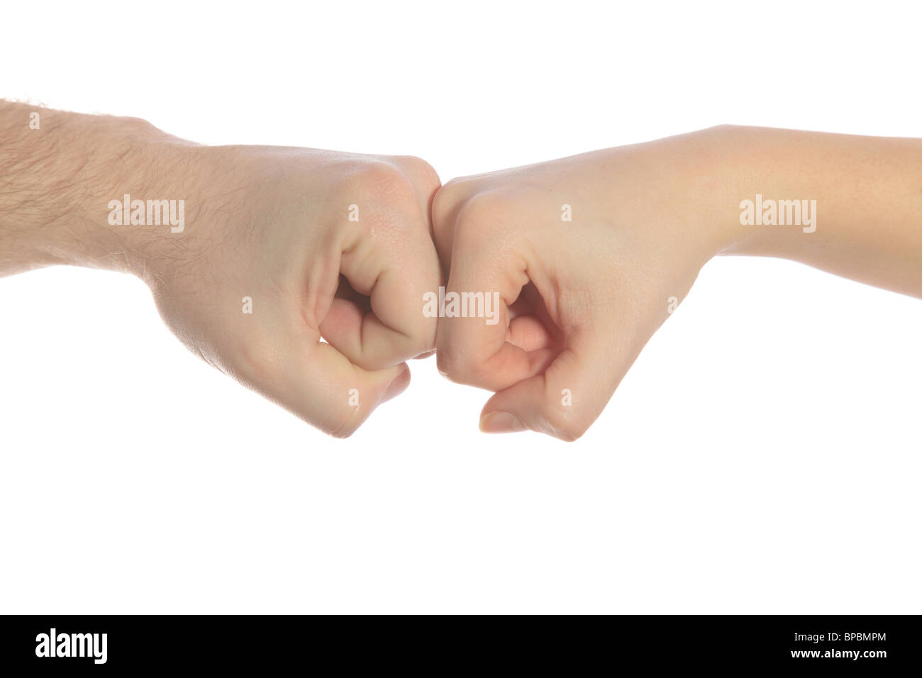 Two hands clashing together. All isolated on white background Stock ...