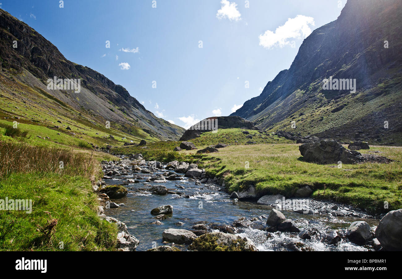 Shot of a Stream Running through Honister Pass in the Lake District, UK ...