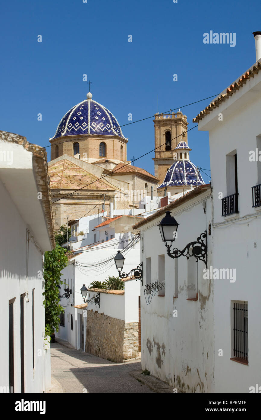 Street scene in Altea,Spain Stock Photo - Alamy