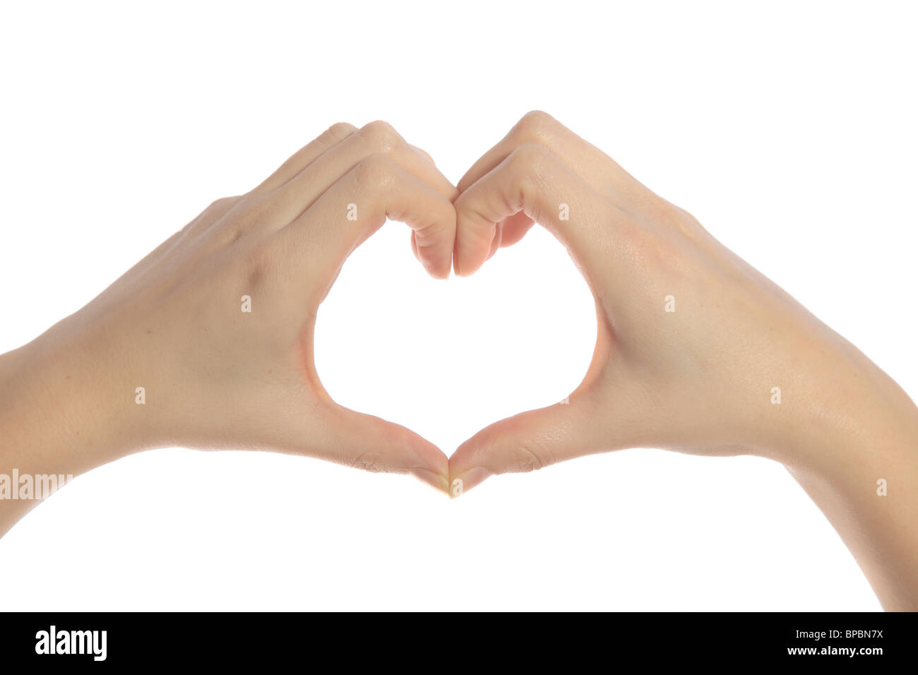 Human hands forming a heart. All isolated on white backgound Stock ...