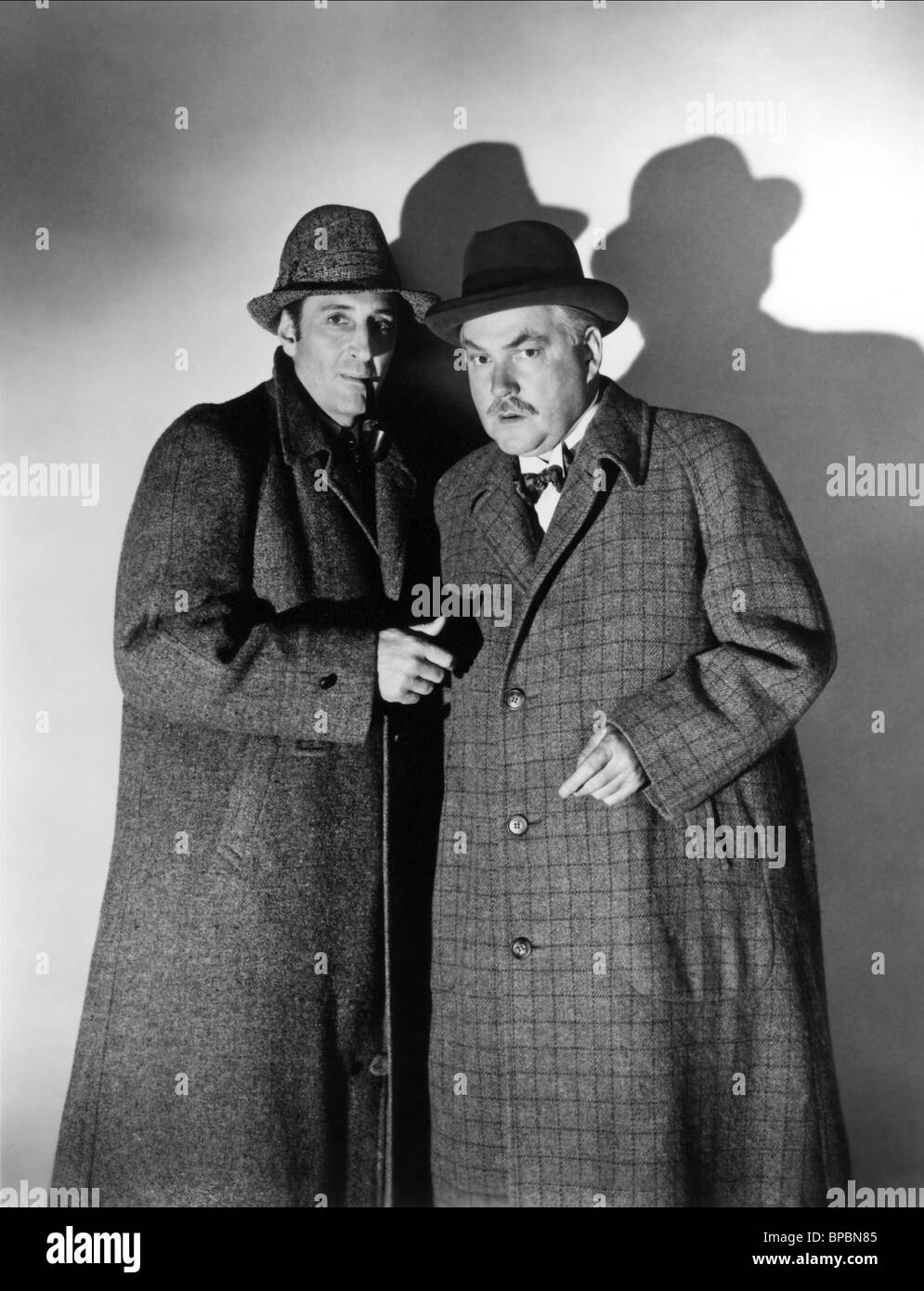 BASIL RATHBONE, NIGEL BRUCE, TERROR BY NIGHT, 1946 Stock Photo - Alamy