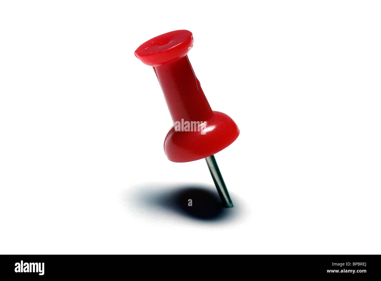 Closeup of red drawing ping, isoalted on white background Stock Photo ...