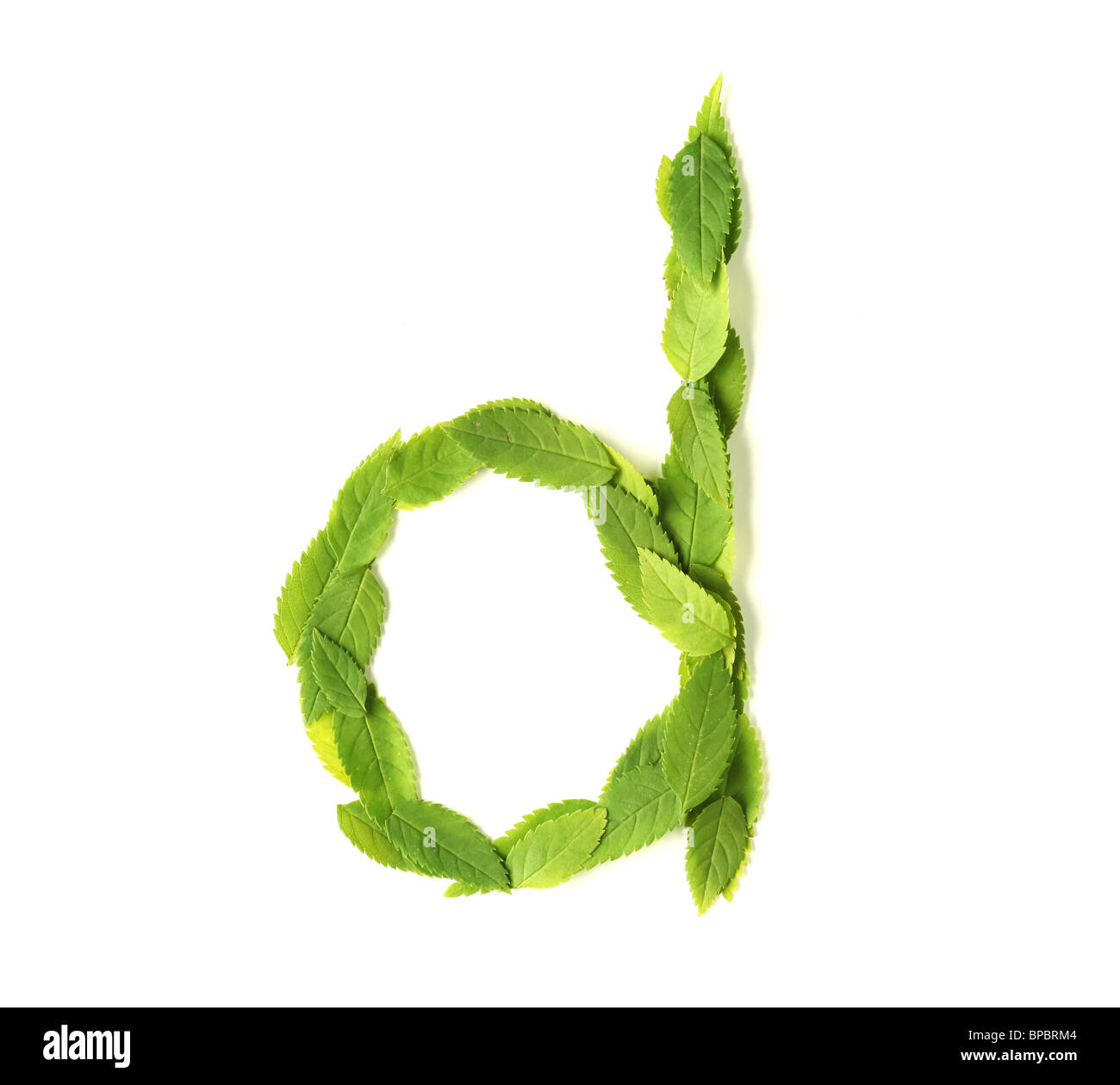 Lowercase letters made of leaves Stock Photo - Alamy