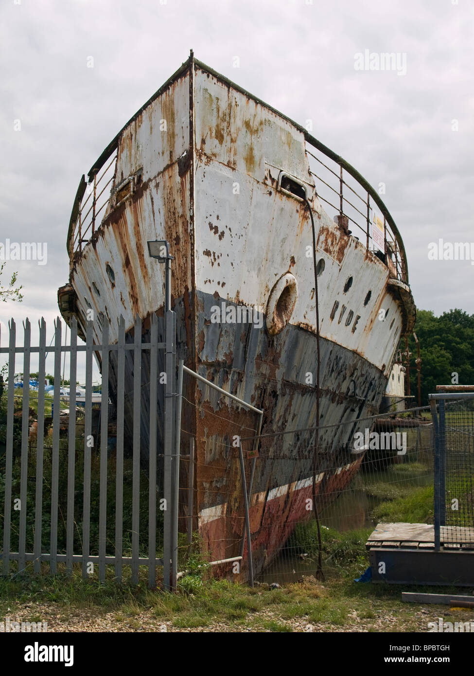 Old paddle steamer PS Ryde built in 1936 but now laid up and rusting ...