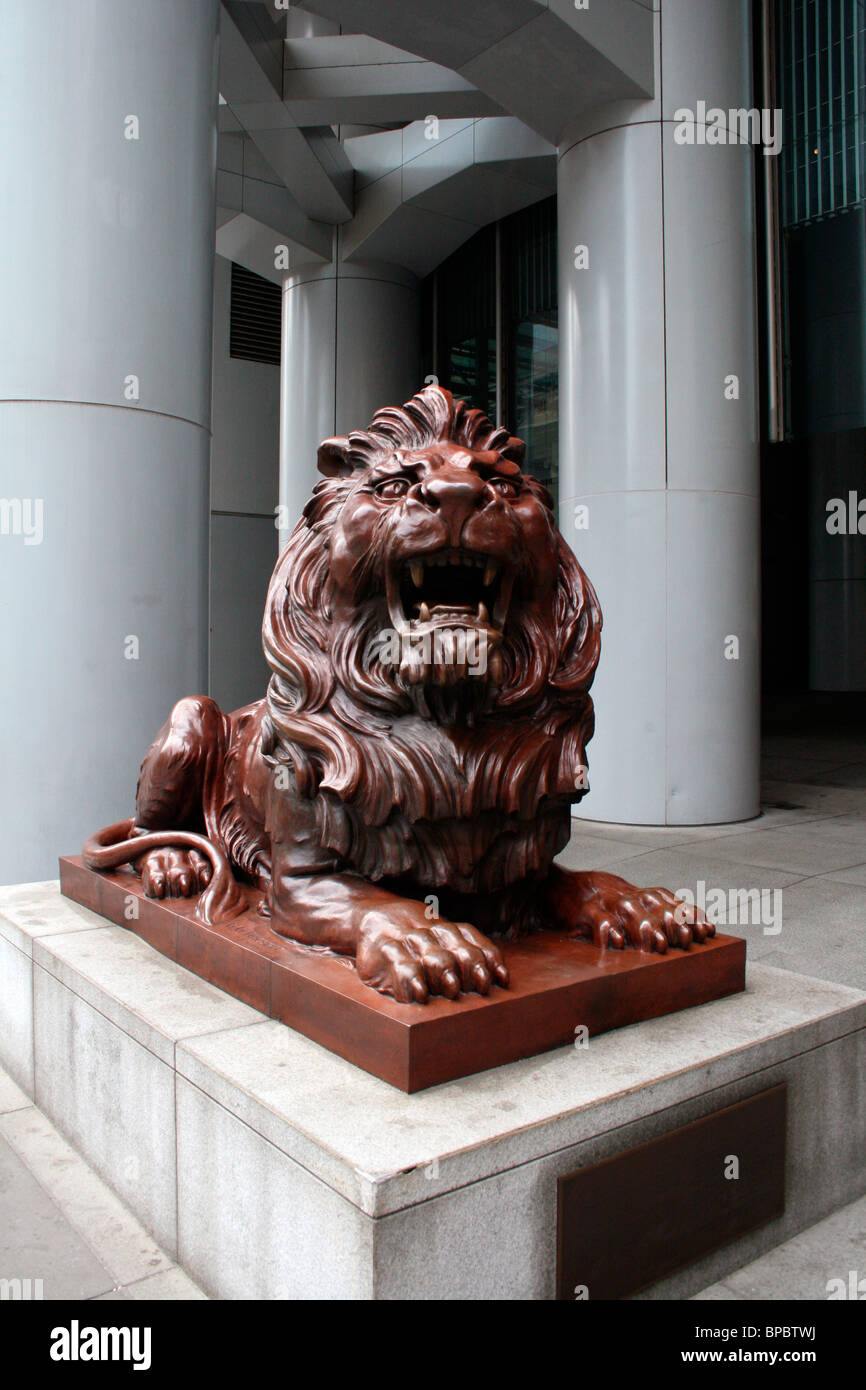 The Lion Statues of HSBC, Hong Kong. Photograph by Kim Craig Stock ...